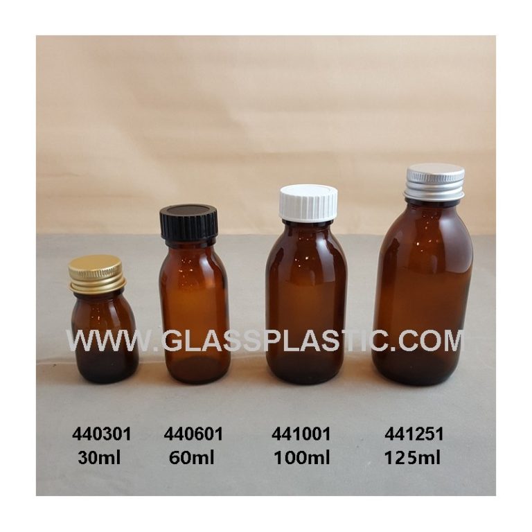 Amber Syrup Bottle – 44x-1 Series – Glass & Plastic Sdn. Bhd.