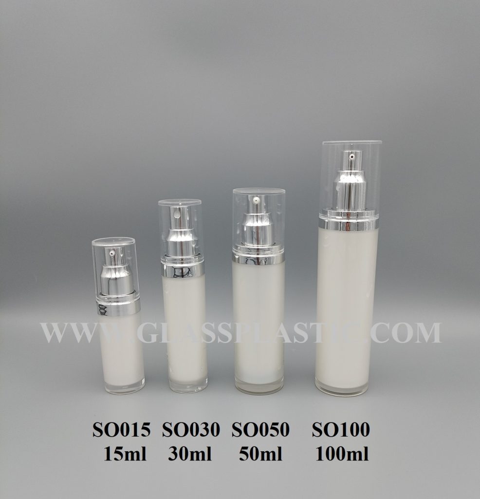 Acrylic Round Bottle – 15ml to 120ml (SO Series) – Glass & Plastic Sdn. Bhd.