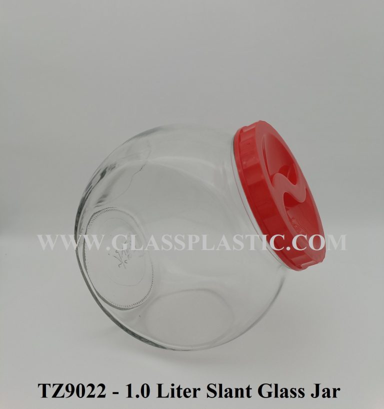 1.0 Liter Slant Glass Jar – Glass & Plastic Sdn. Bhd.