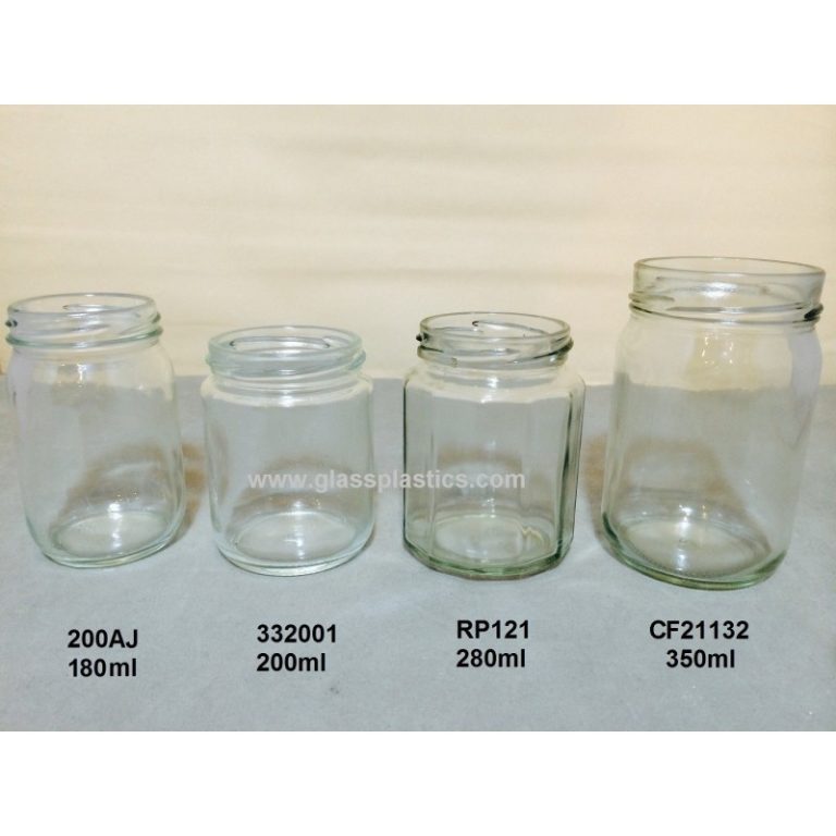Round Glass Jar - 180ml to 350ml - Glass & Plastic Sdn. Bhd.
