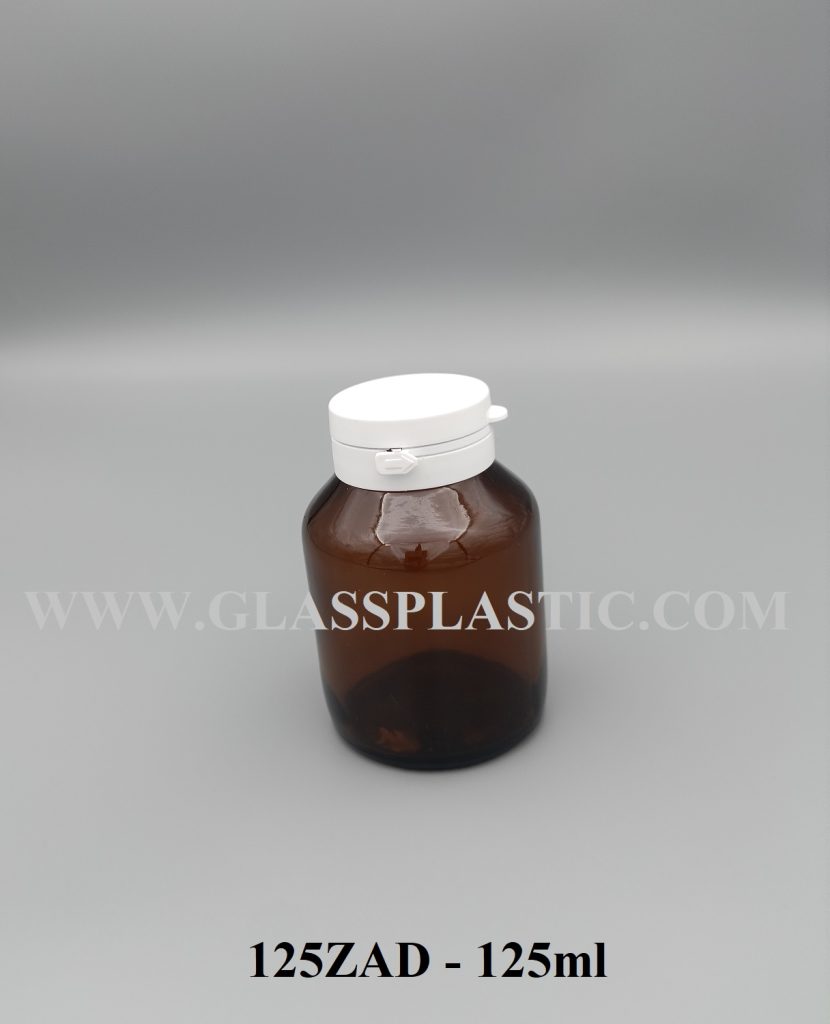 Amber Tablet Bottle : 125ml (Tearing Cap) – Glass & Plastic Sdn. Bhd.